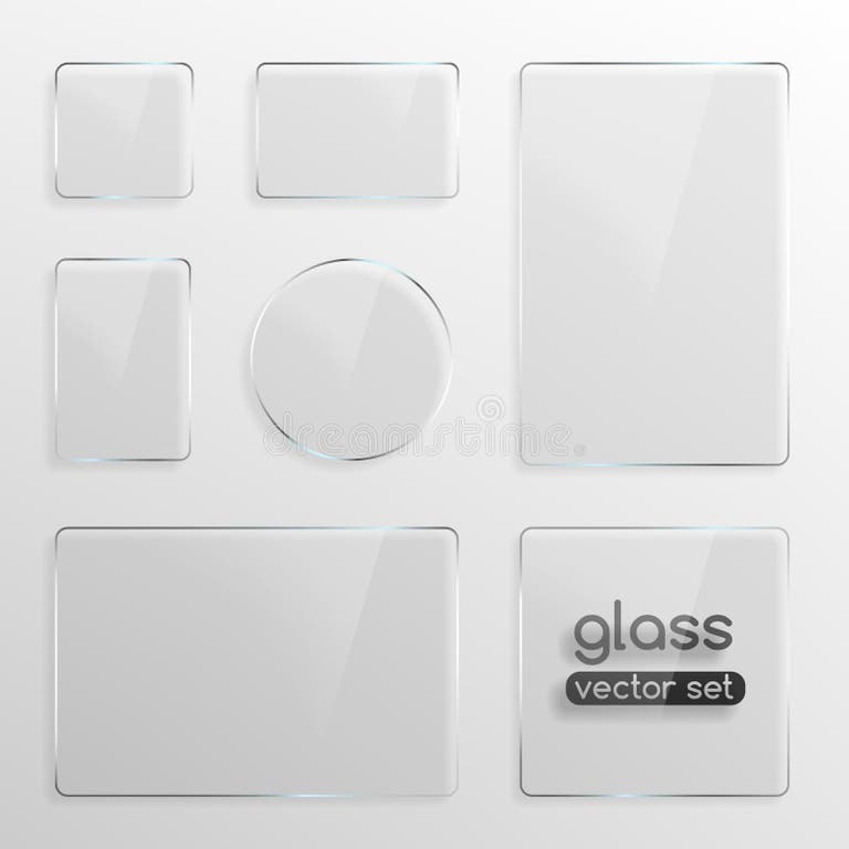 Glass plates set stock vector. Illustration of design - 42391605