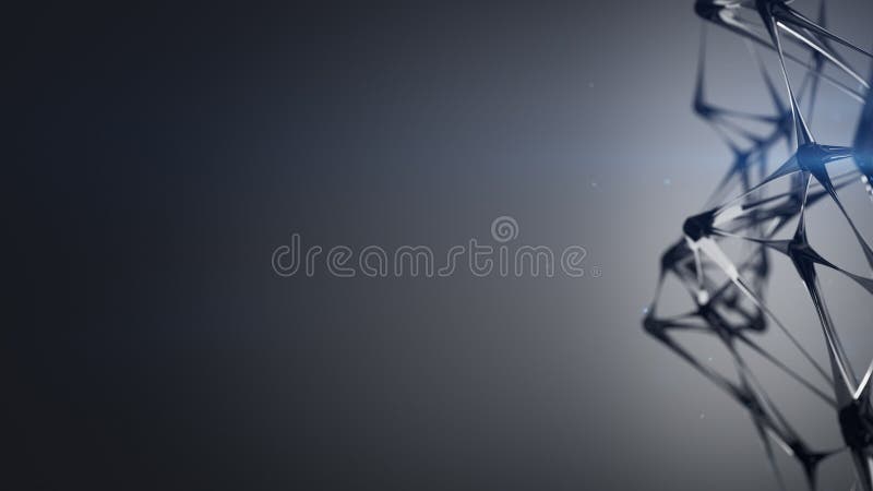 Glass Plexus Structure and Light Rays Stock Illustration - Illustration ...