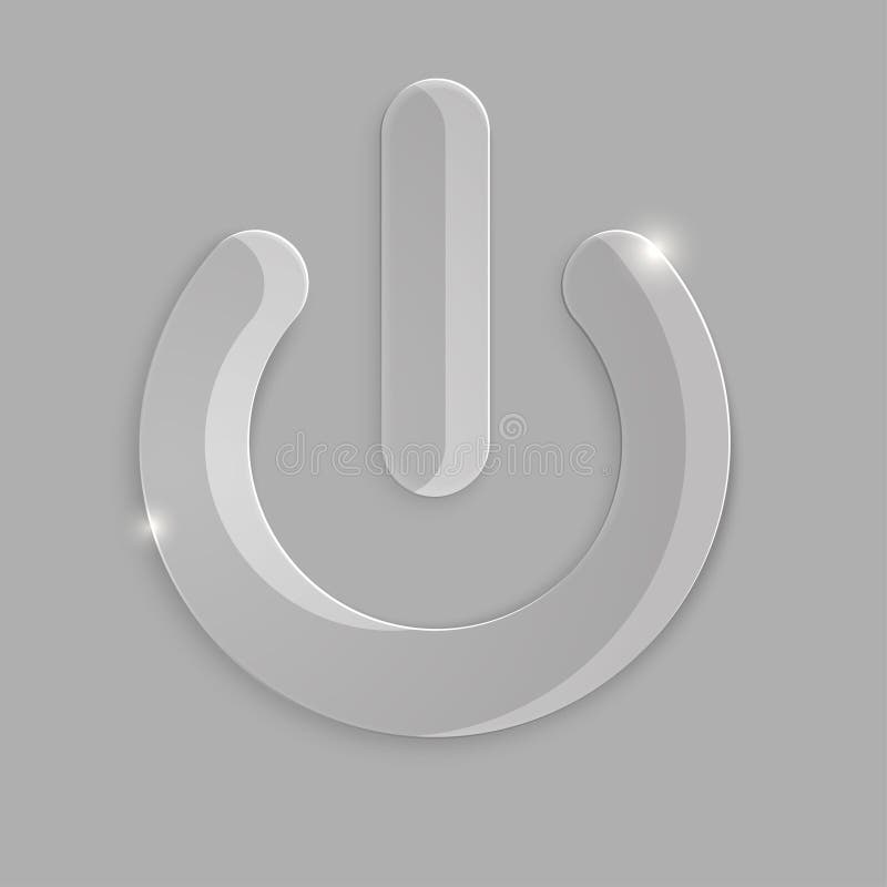 Red Electrical Power Off Button Icon. Stock Vector - Illustration of ...