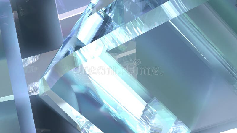 Glass Prism Box Refraction Crystal Elegant Modern 3D Rendering Image ...
