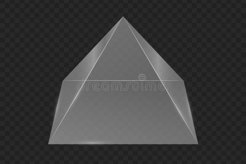 Glass prism pyramid stock illustration. Illustration of creativity ...
