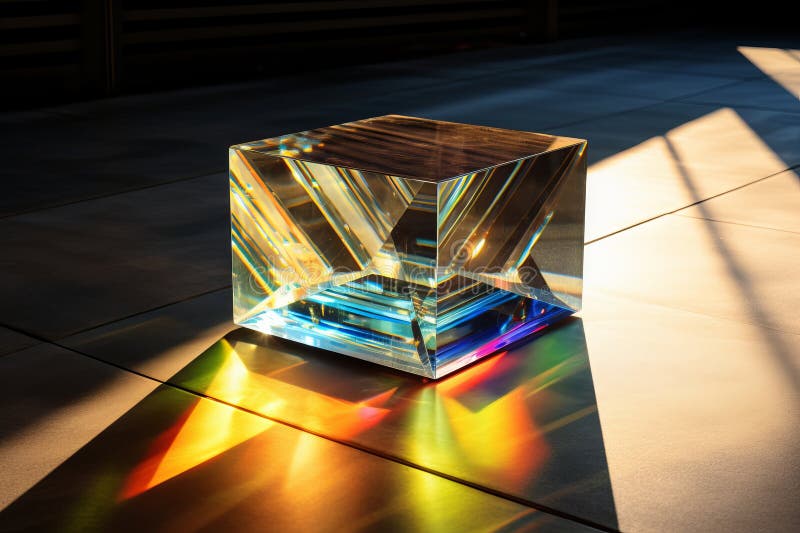Glass Prisms in the Rays of the Sun Stock Image - Image of refraction ...
