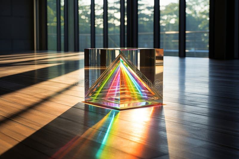 Glass Prisms in the Rays of the Sun Stock Illustration - Illustration ...