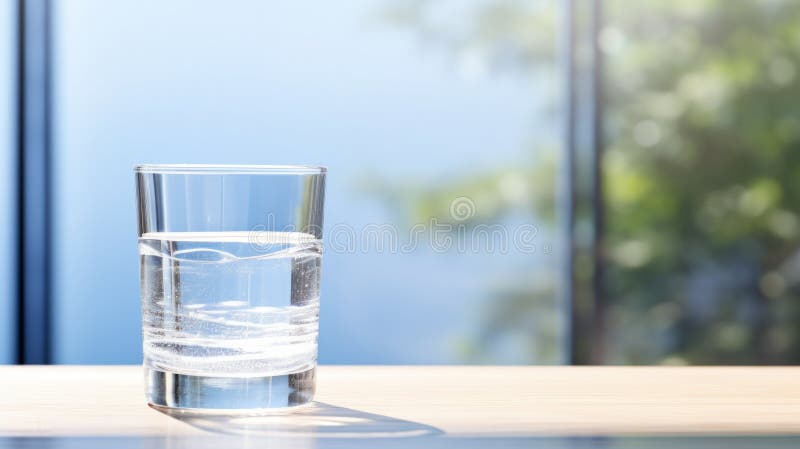 A Glass of Pure Mineral Water. Neural Network AI Generated Stock Photo ...