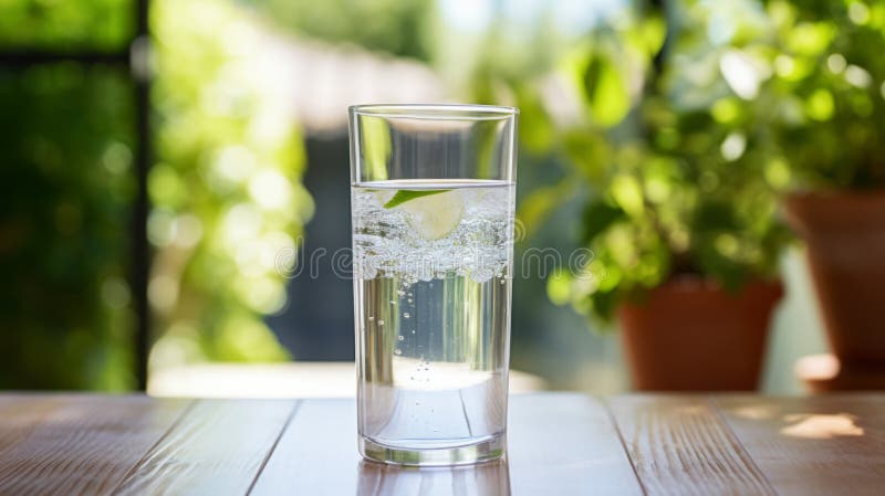 A Glass of Pure Mineral Water. Neural Network AI Generated Stock Photo ...