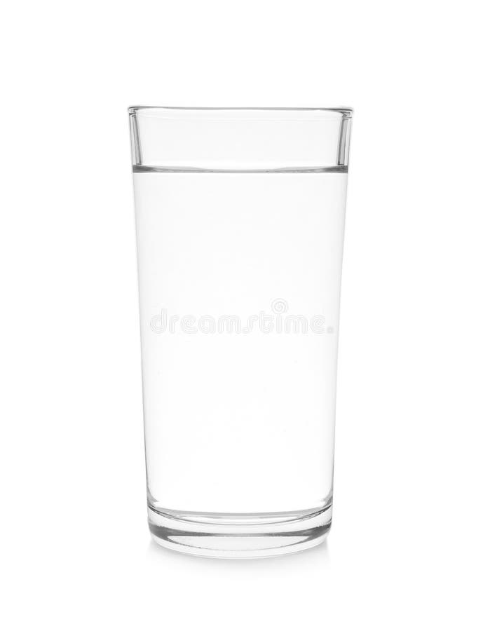 Glass of Pure Water Isolated on White Stock Image - Image of clear ...