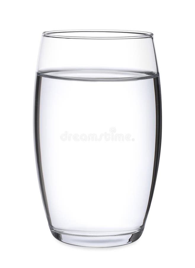 Glass of Pure Water Isolated on White Stock Image - Image of clear ...