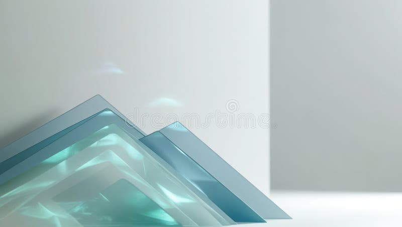 Glass Pyramid with Geometric Semi Transparent Layers Creating an ...