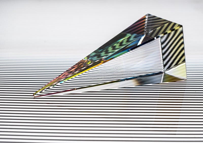 Red Glass pyramid prism stock image. Image of iridescent - 253758329