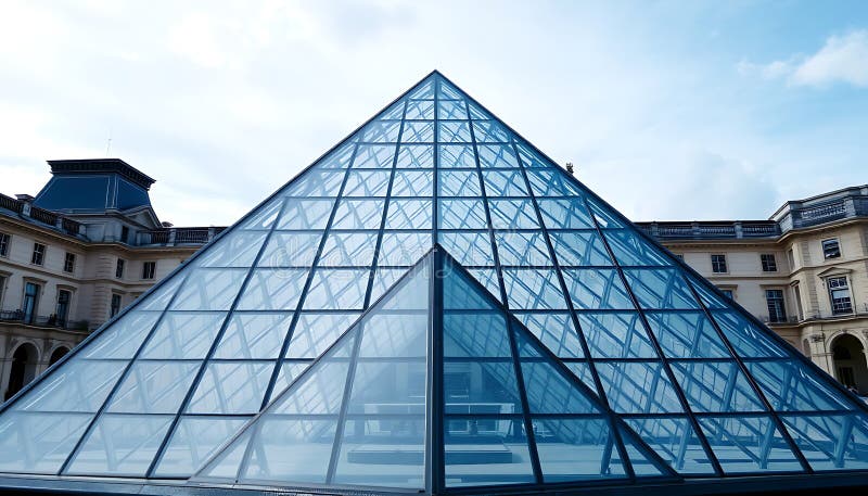Glass Pyramid Structure, Modern Architecture and Geometric Design ...