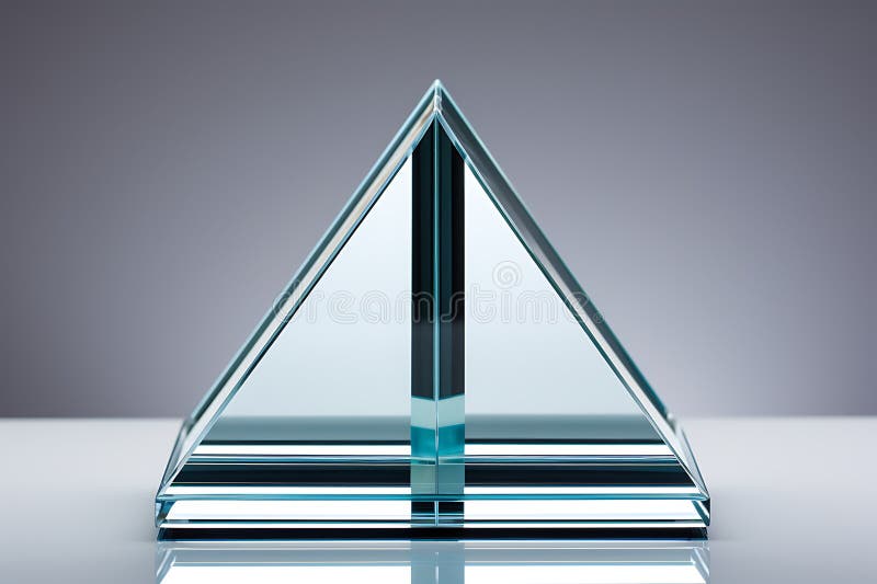 Glass Pyramid Structure Reflection Abstract Concept Stock Illustration ...