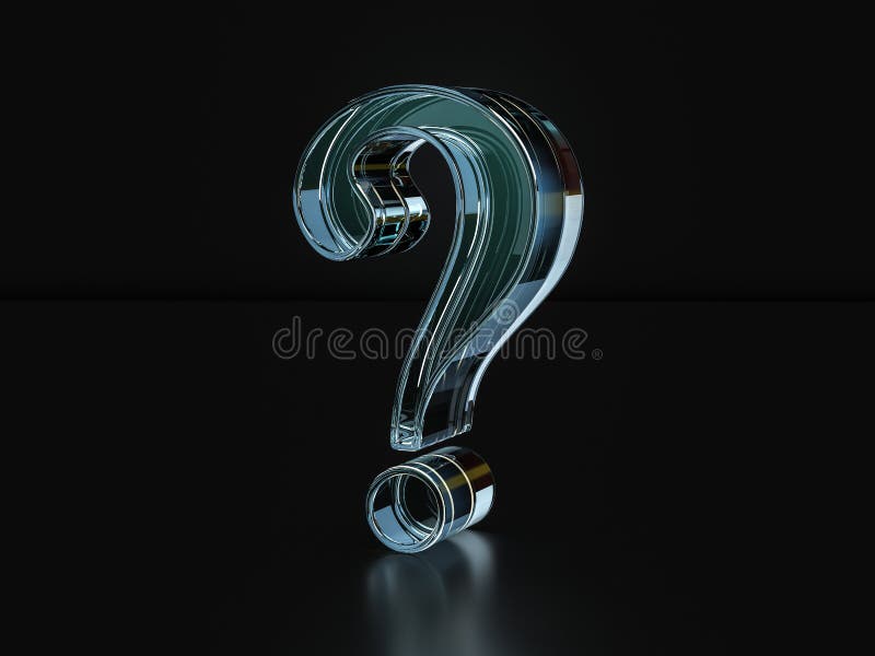 Glass question mark icon stock illustration. Illustration of care ...