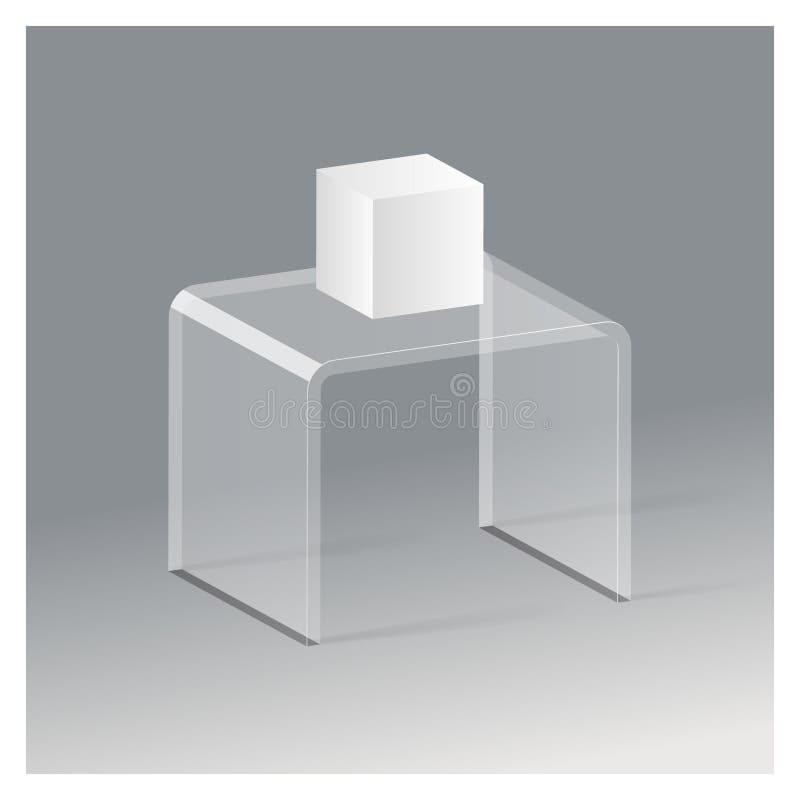 Glass Isometric Isolated Box 3d Realistic Shop Mockup Background Design ...