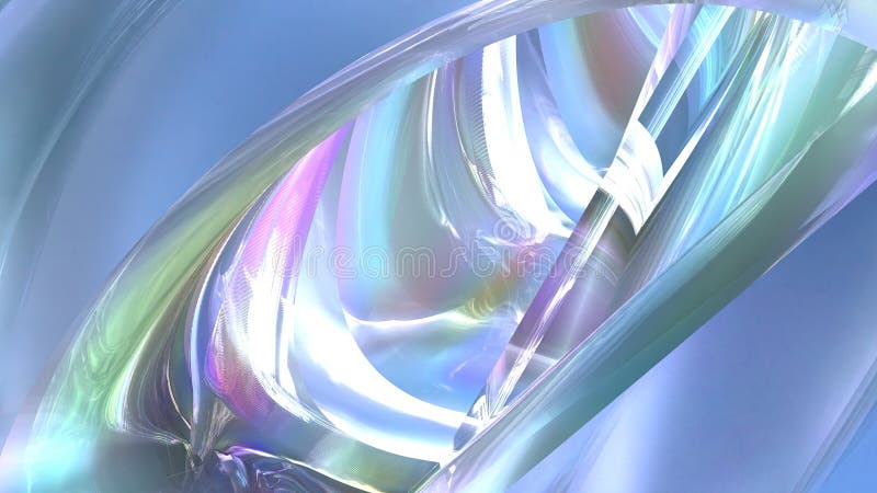 Glass Rainbow Twisting Tunnel Crystal Elegant Modern 3D Rendering Image ...