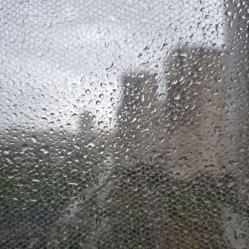 Glass with Raindrops in Cloudy and Beautiful Weather,glass,texture ...