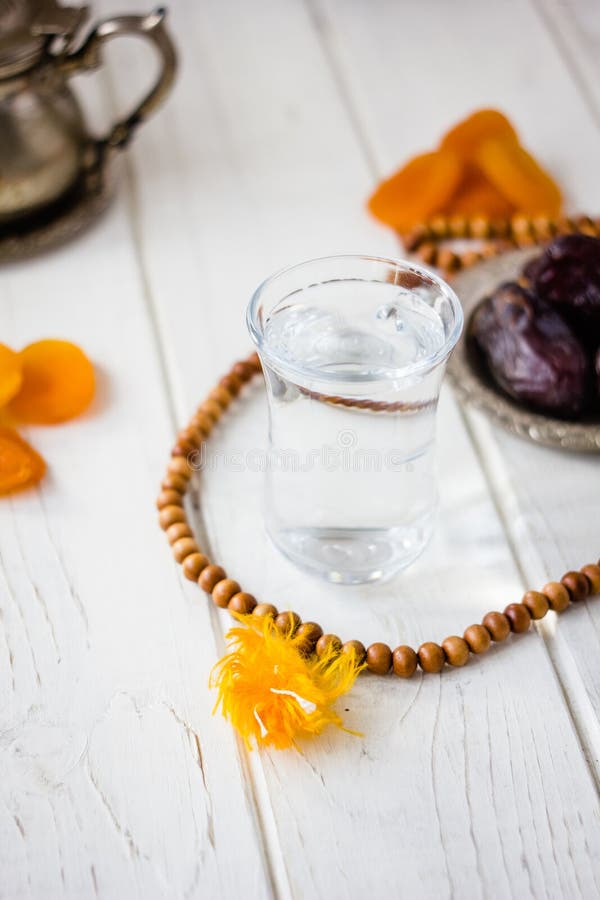 Glass of Water for Iftar Opening on Month Ramadan Stock Image - Image ...