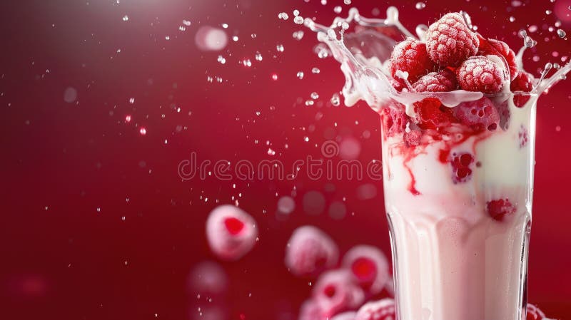 Glass Raspberry Flavored Drink Splash Water Stock Photos - Free ...