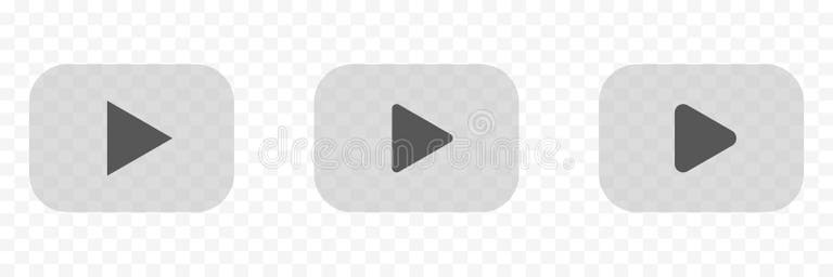 Glass Rectangle Play Button 3d Glass Icon. Play Button Logo Stock ...