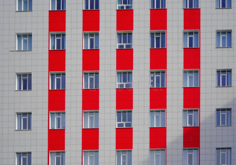 Glass Rectangular Windows of the Facade of the Modern City Building ...