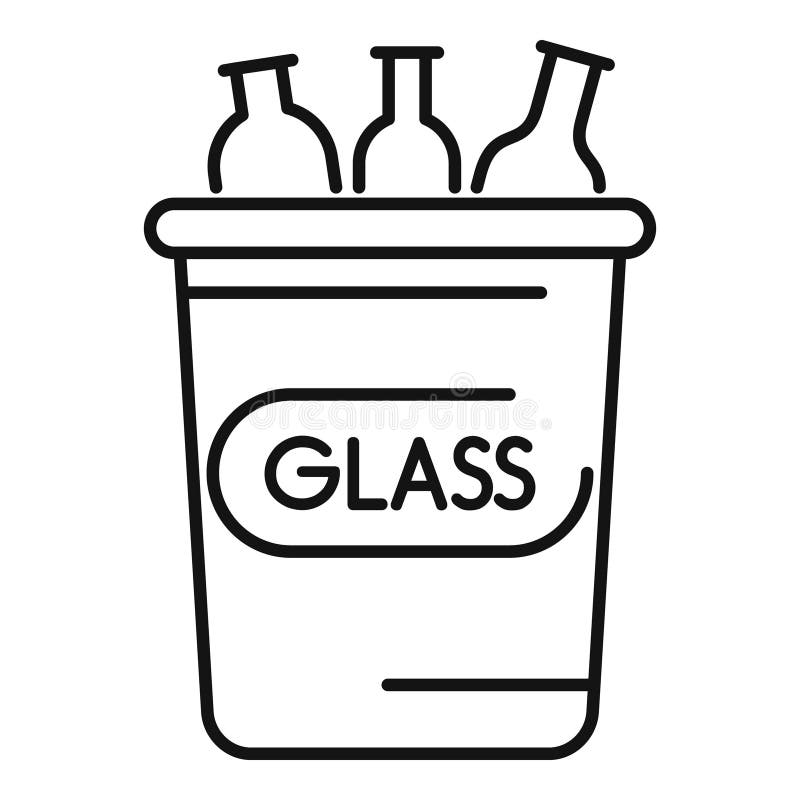 Glass Recycling Bin Filled with Empty Bottles Promoting Environmental ...