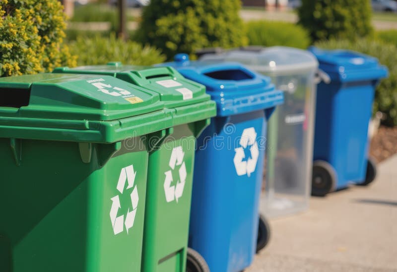 Glass Recycling Containers in a Clean Sorting Area for Eco-friendly ...