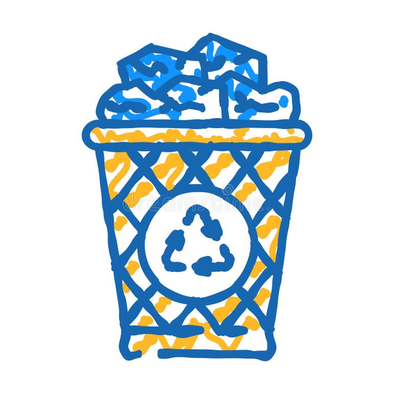 Glass Recycling Waste Sorting Icon Doodle Illustration Stock Vector ... Glass Recycling Waste Sorting Icon Doodle Illustration Stock Vector ...