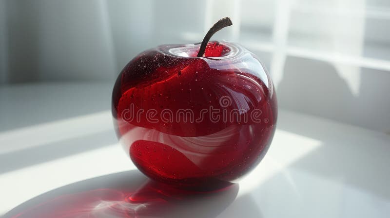 Glass Red Apple Table Light Shadows Stock Photos - Free & Royalty-Free ...