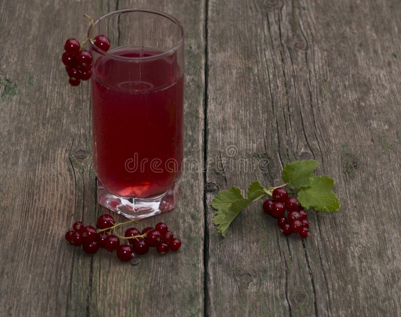 Glass of Red Juice and Currant for Scenery Stock Photo - Image of life ...