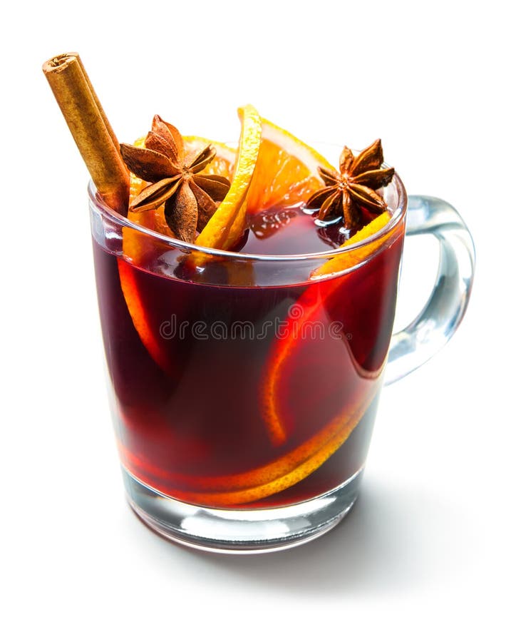 Mulled Wine at Romantic Fireplace Stock Image - Image of grog, seasonal ...