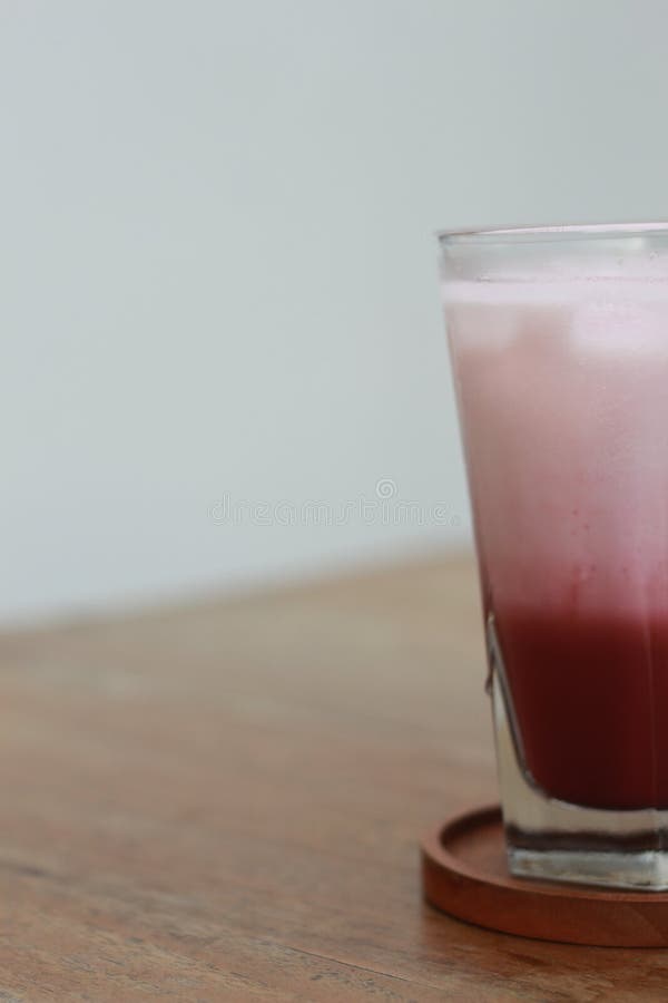 A Glass of Red Velvet Latte Stock Image - Image of petals, vintage ...