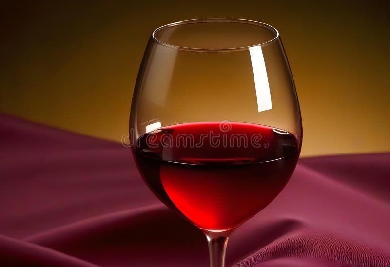 Glass of Red Wine in Crystal Glass Stock Illustration - Illustration of ...