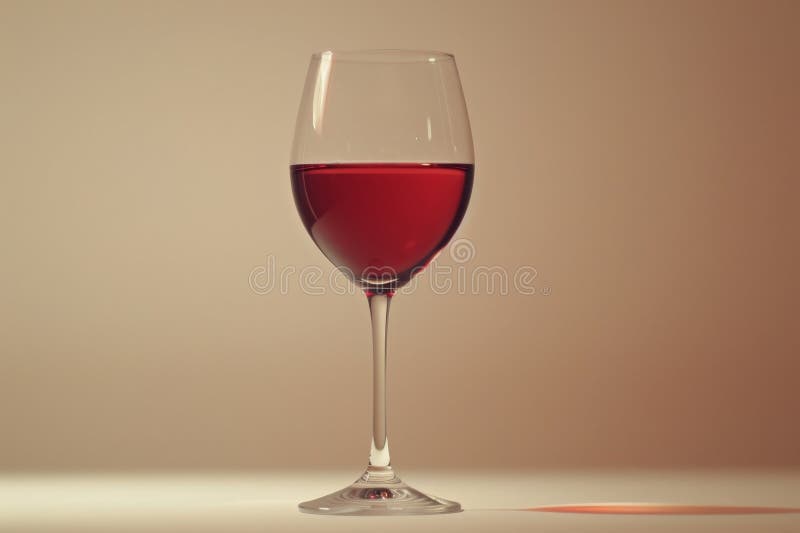 Glass Of Red Wine On Table Stock Illustration Illustration Of Liquid