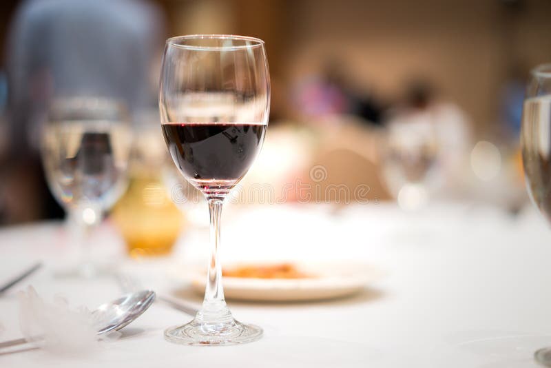 Glass of Red Wine on the Table. Stock Photo - Image of alcohol, indoors ...