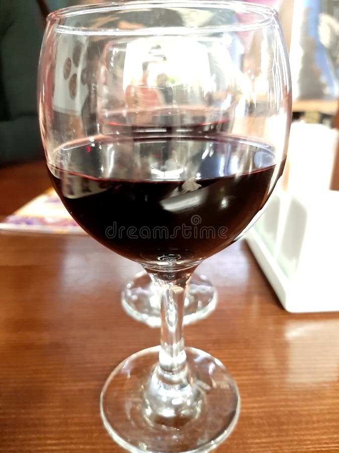 Glass of Red Wine on the Table Photo Stock Photo - Image of meal ...