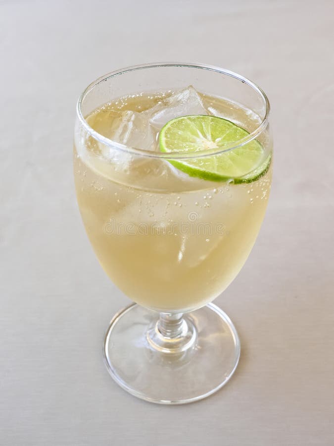 Glass of Refreshing Cold Ginger Ale Stock Photo - Image of diet, soda ...
