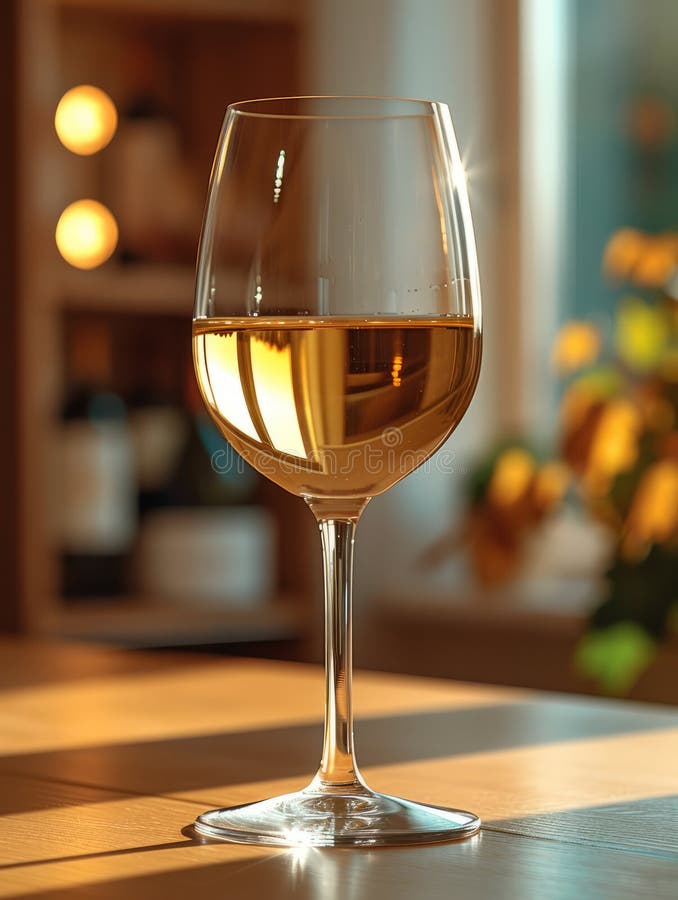 A glass of refreshing wine stock image. Image of drinking - 305556805