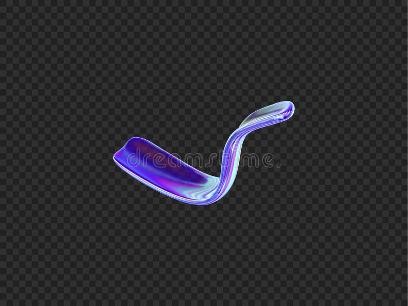 Vector Illustration of an Elegant Translucent Object with a Holographic ...