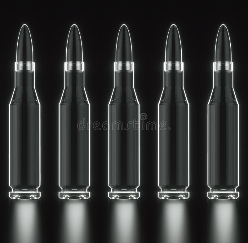 Bullets arranged in a row stock illustration. Illustration of battle ...