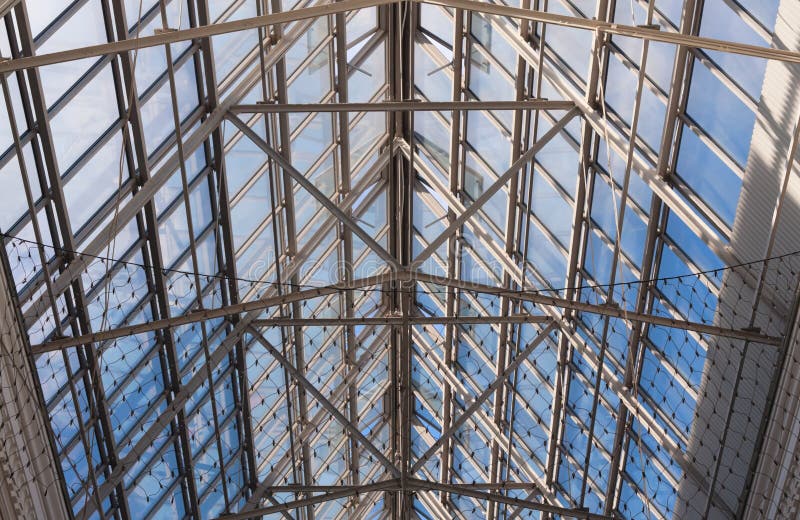 Architectural Glass Structure Stock Image - Image of abstract, mirror ...