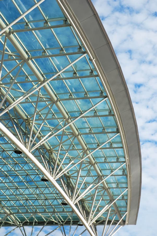 Glass Roof stock image. Image of beam, metallic, cloudy - 7976573