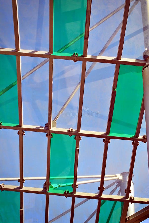 Glass roof stock image. Image of ceiling, blue, glass - 93372585