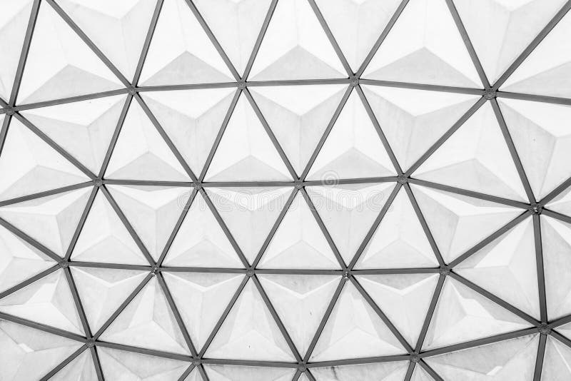 Glass Roof. a Geometric Pattern of a Glass Roof Processed in Black and ...