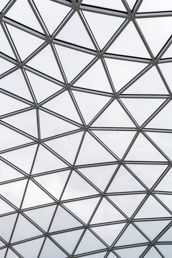Glass Roof of a Modern Building. Overlapping Roof Building Stock Image ...