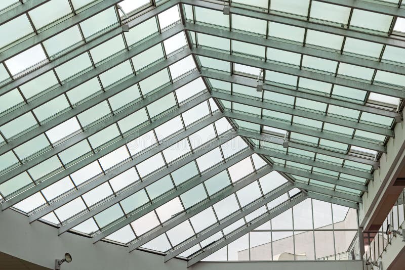 Glass Roof Structure stock photo. Image of steel, windows - 232757988