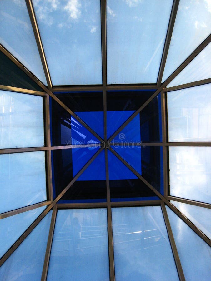 Glass Rooftop Ceiling stock photo. Image of triangle, lines - 2863266