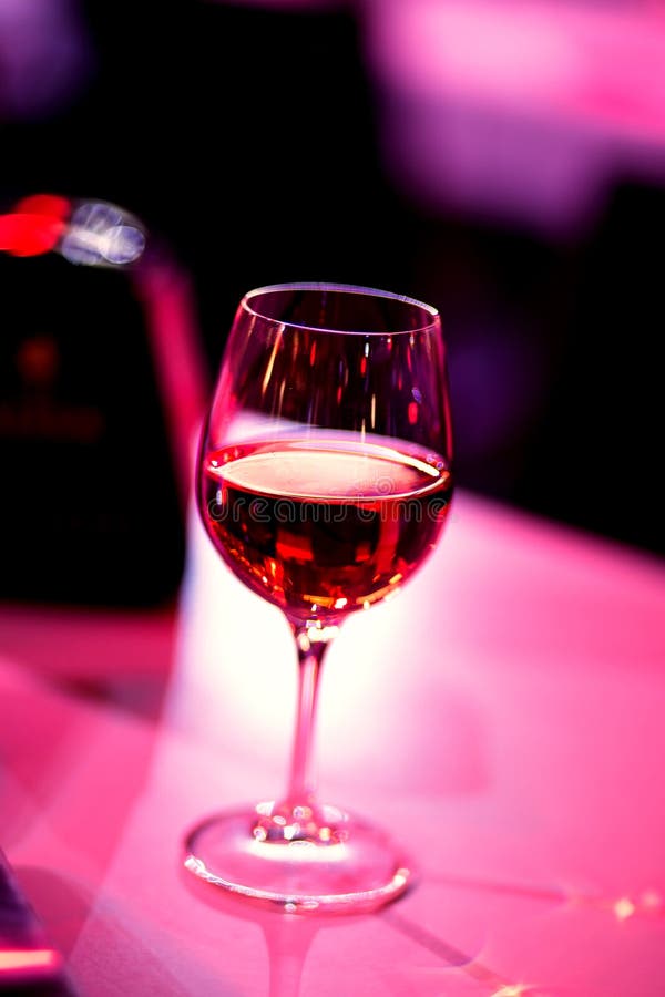 Glass of rose wine stock image. Image of drink, chardonnay - 64158543