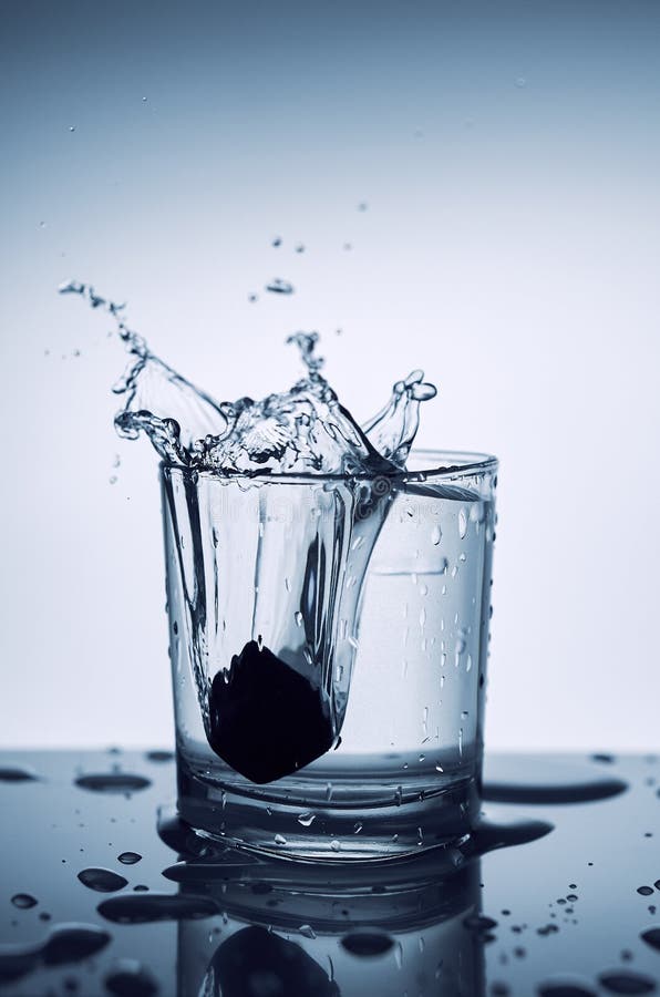 Glass of salty water stock photo. Image of bubble, droplet - 101359514