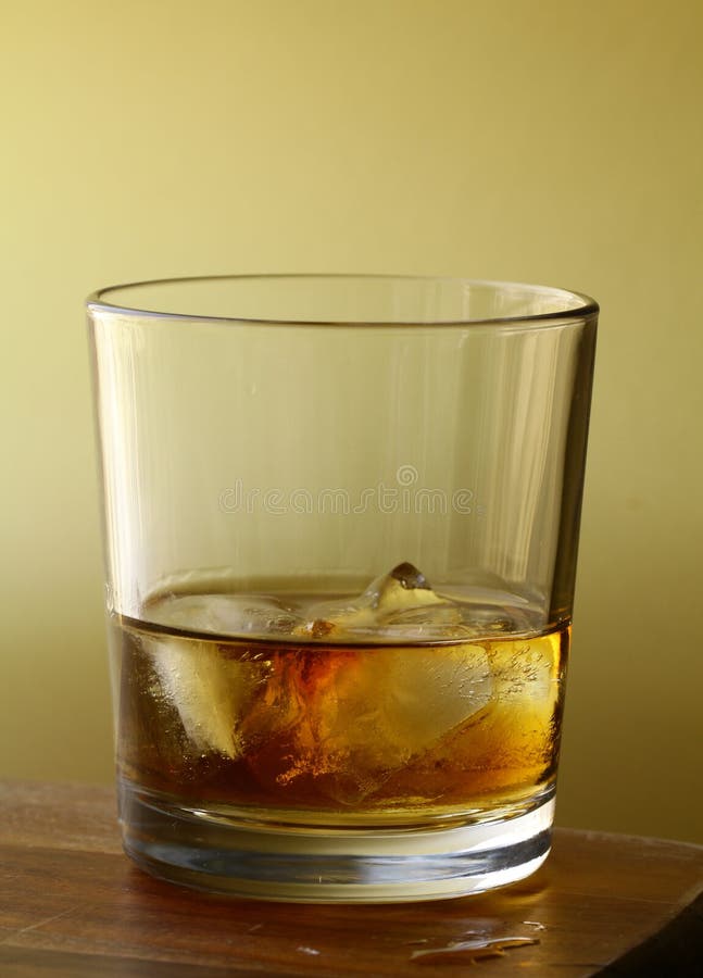 Glass of Scotch Whiskey and Ice Stock Image - Image of drink, cold ...