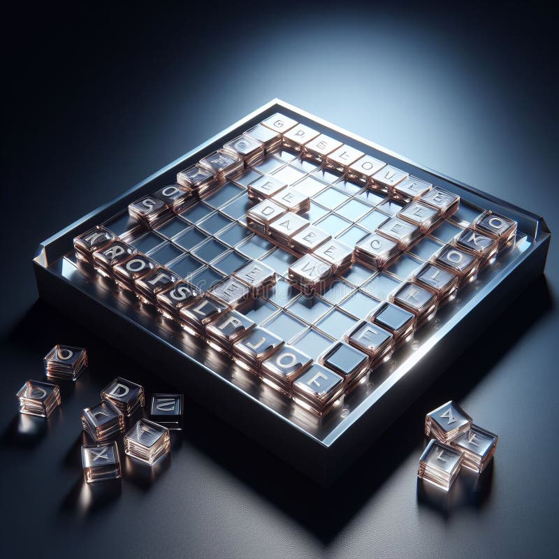 Glass Scrabble a Modern and Elegant Version of Scrabble, Wit Stock ...