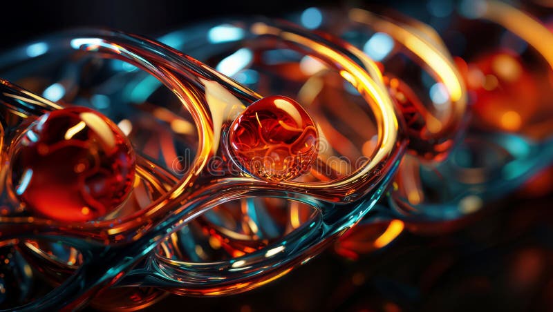 Raytraced Radiance: Abstract Glass Sculpture in Light, Generative Ai ...